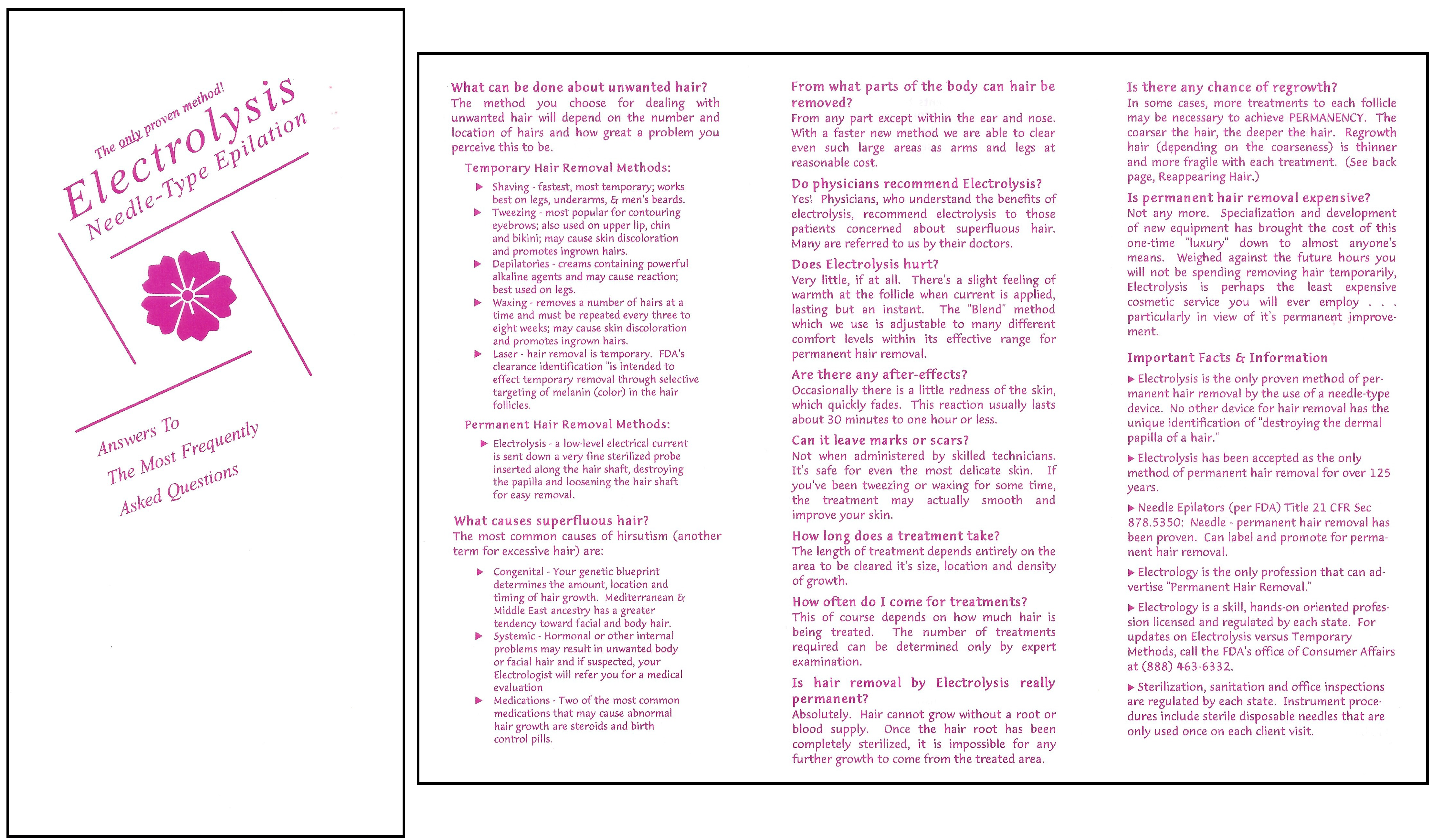 Cards, Pamphlets and Decor : Texas Electrolysis Supply, Your Online ...